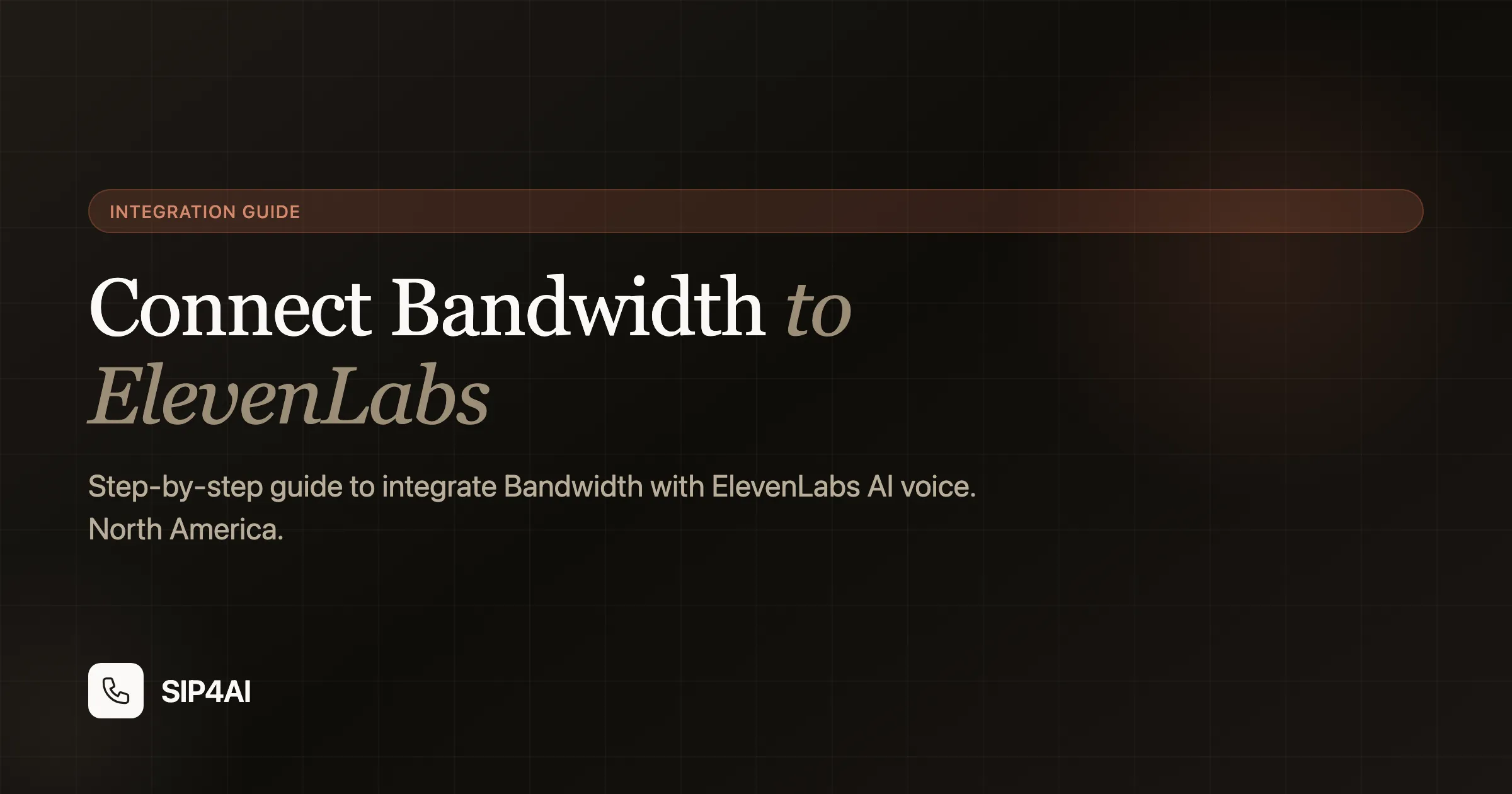 Connect Bandwidth to ElevenLabs — SIP4AI