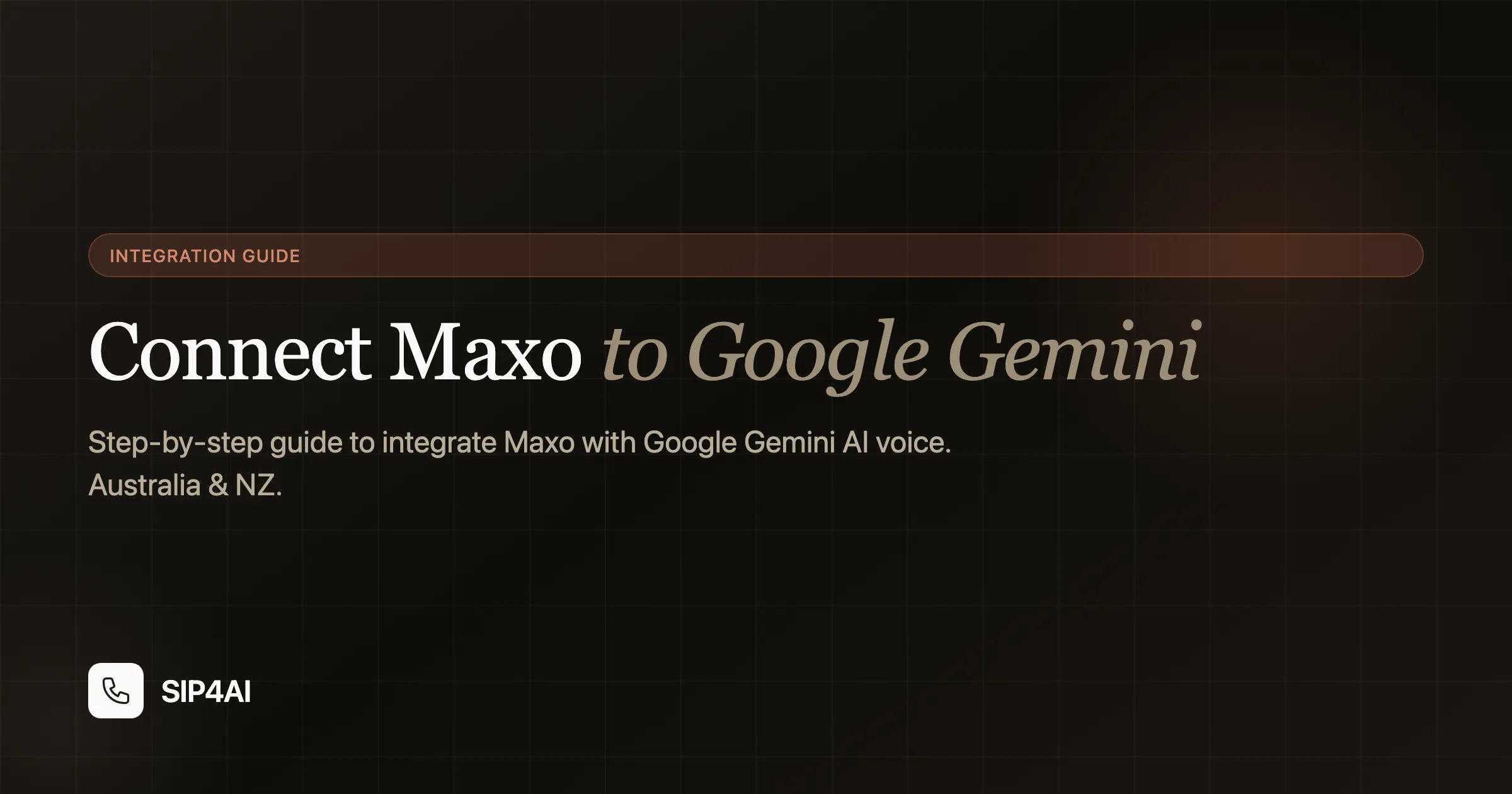 Connect Maxo to Google Gemini — SIP4AI