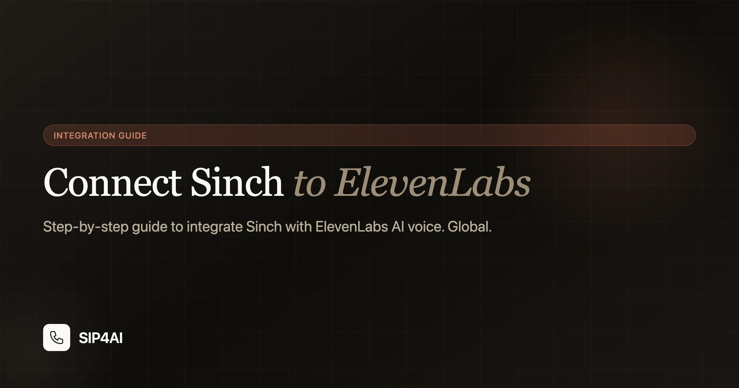 Connect Sinch to ElevenLabs — SIP4AI